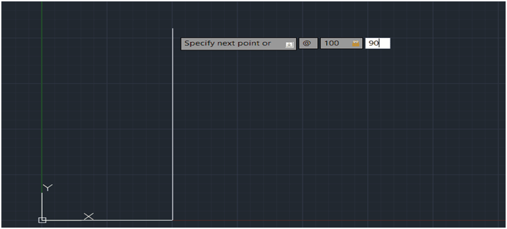 How To Draw a line in AutoCAD with degree and distance